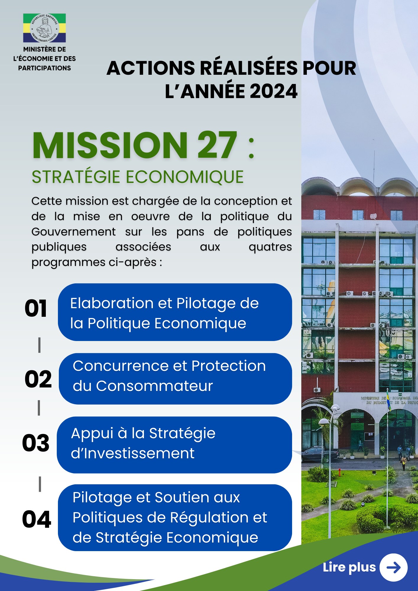 Mission 27 : stratégie économique – Les actions réalisées par le ...
